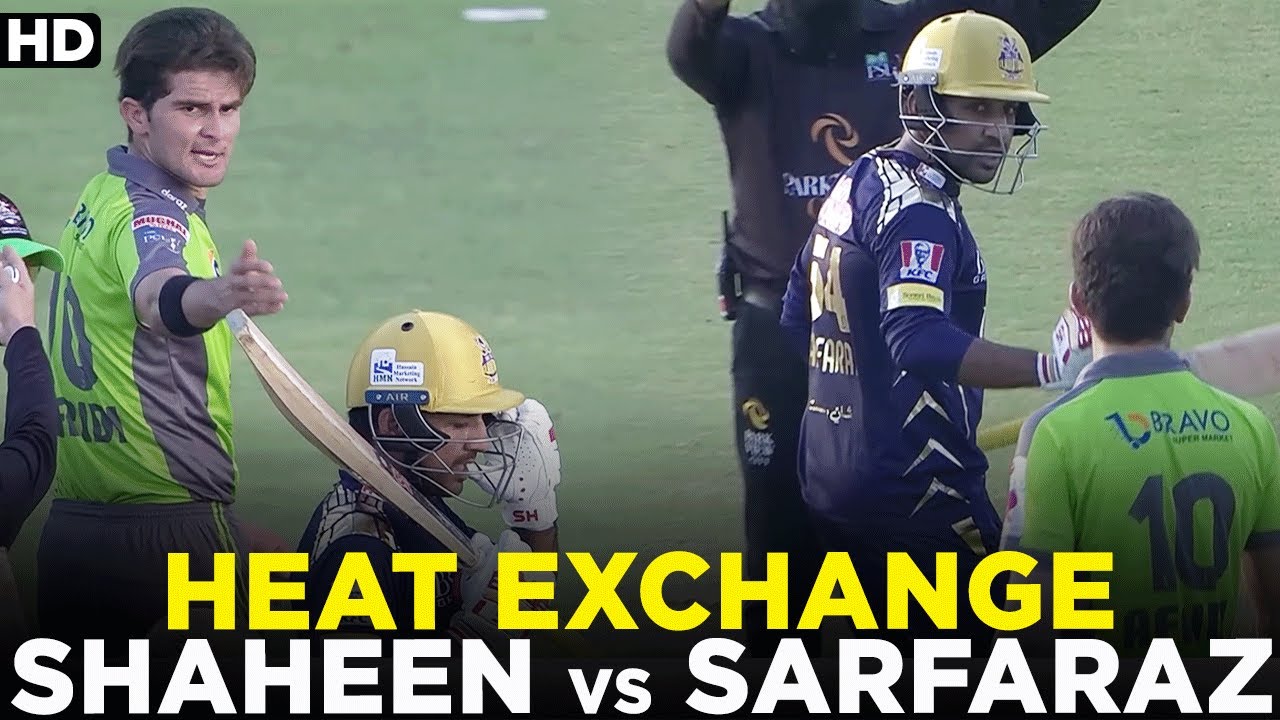 Heat Exchange Between Shaheen Shah Afridi & Sarfaraz Ahmed | HBL PSL ...