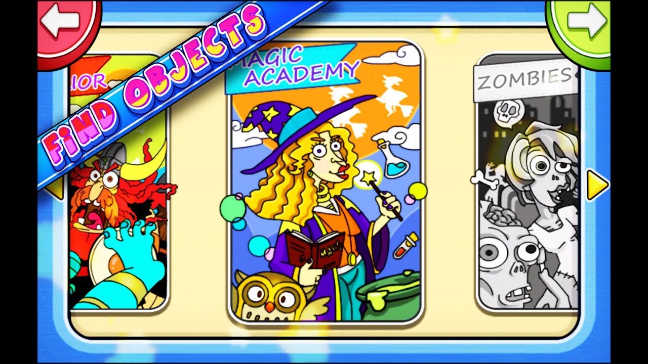 Find Objects - best game app for kids. Searching for hidden objects ...