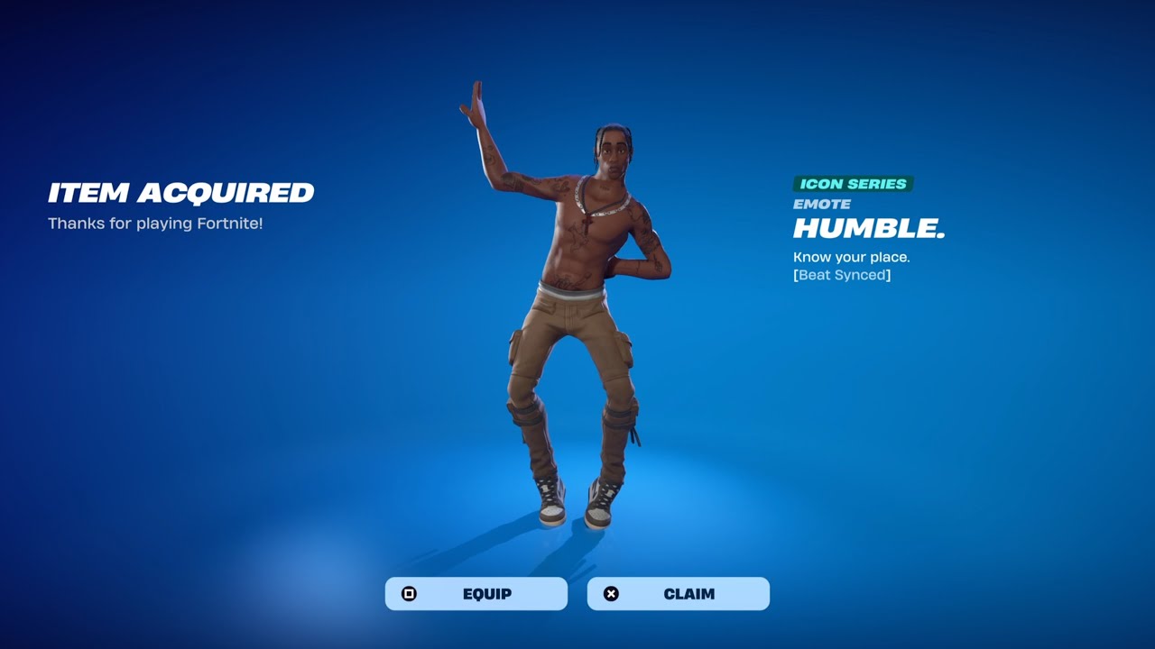 HOW TO GET KENDRICK LAMAR NOT LIKE US HUMBLE. EMOTE IN FORTNITE! - YouTube