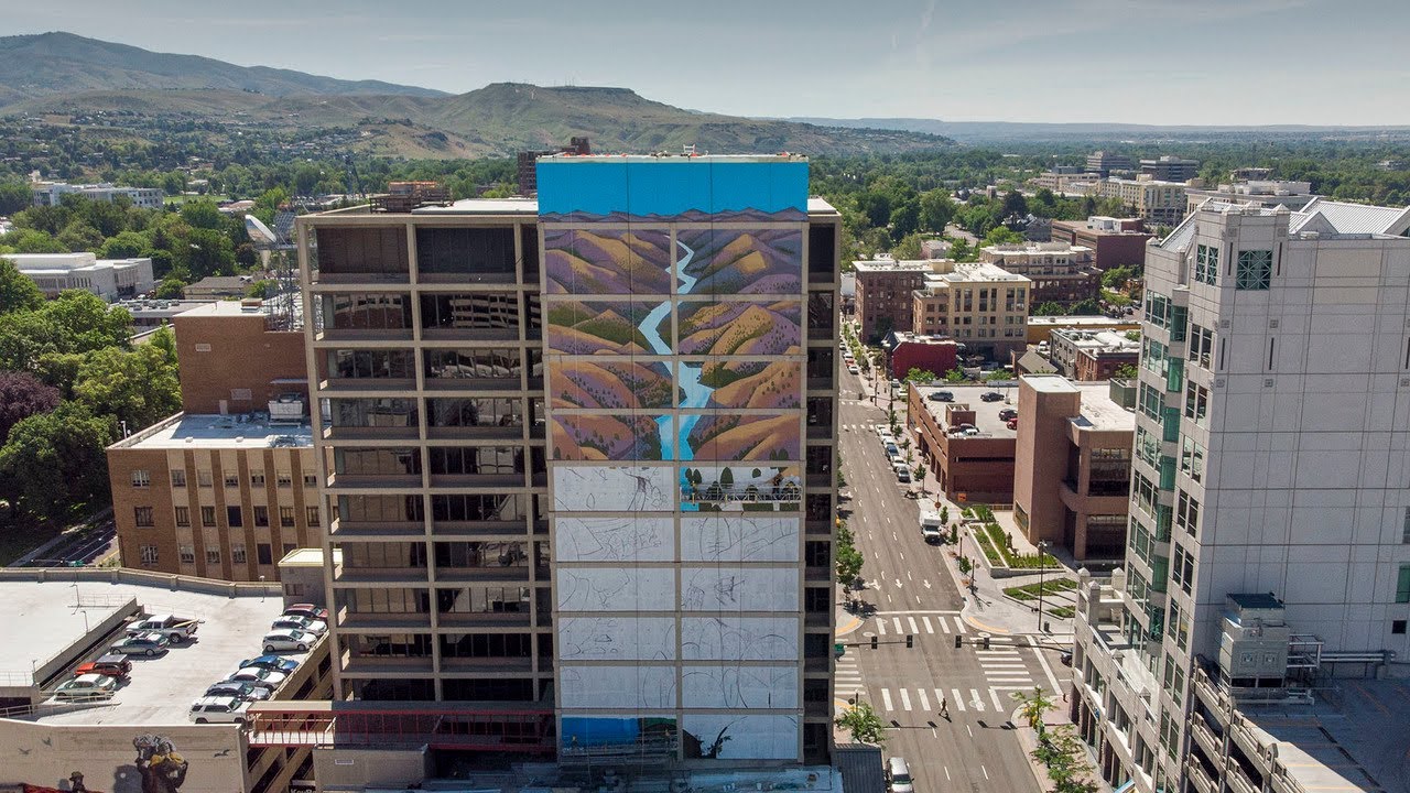 Artist David Carmack Lewis adds a river to Downtown Boise's skyline ...