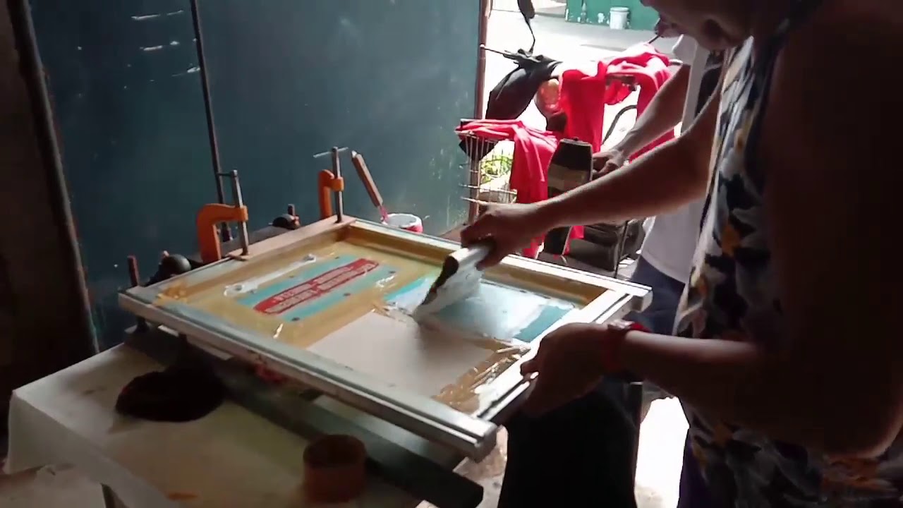single press setup for 1 color print - YouTube