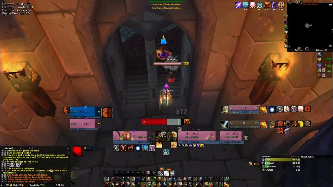 TBC - 2v2 vs War/HPal - YouTube