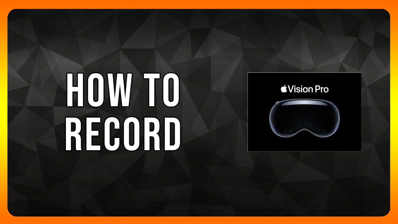 How to Record Screen in Apple Vision Pro - YouTube