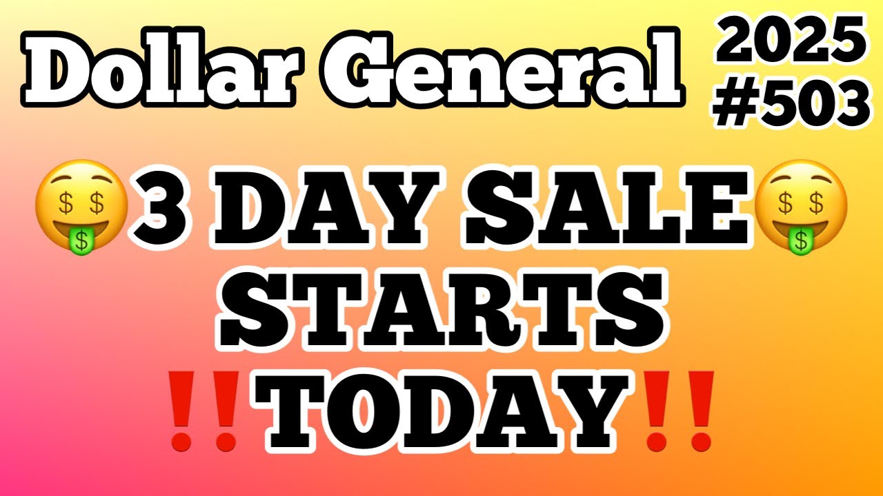 2025#503🤑Dollar General Couponing🤑3 DAY SALE STARTS TODAY‼️MUST WATCH👀👀 ...