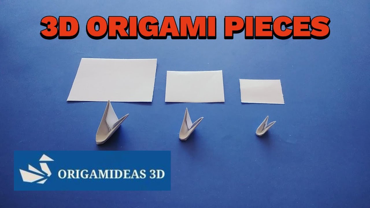 How to make 3D origami pieces recycled paper step by step | Piezas de ...