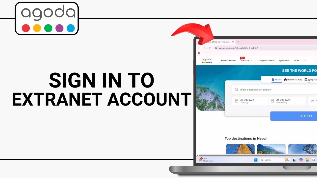 How to Sign in to your Agoda Extranet Account - YouTube