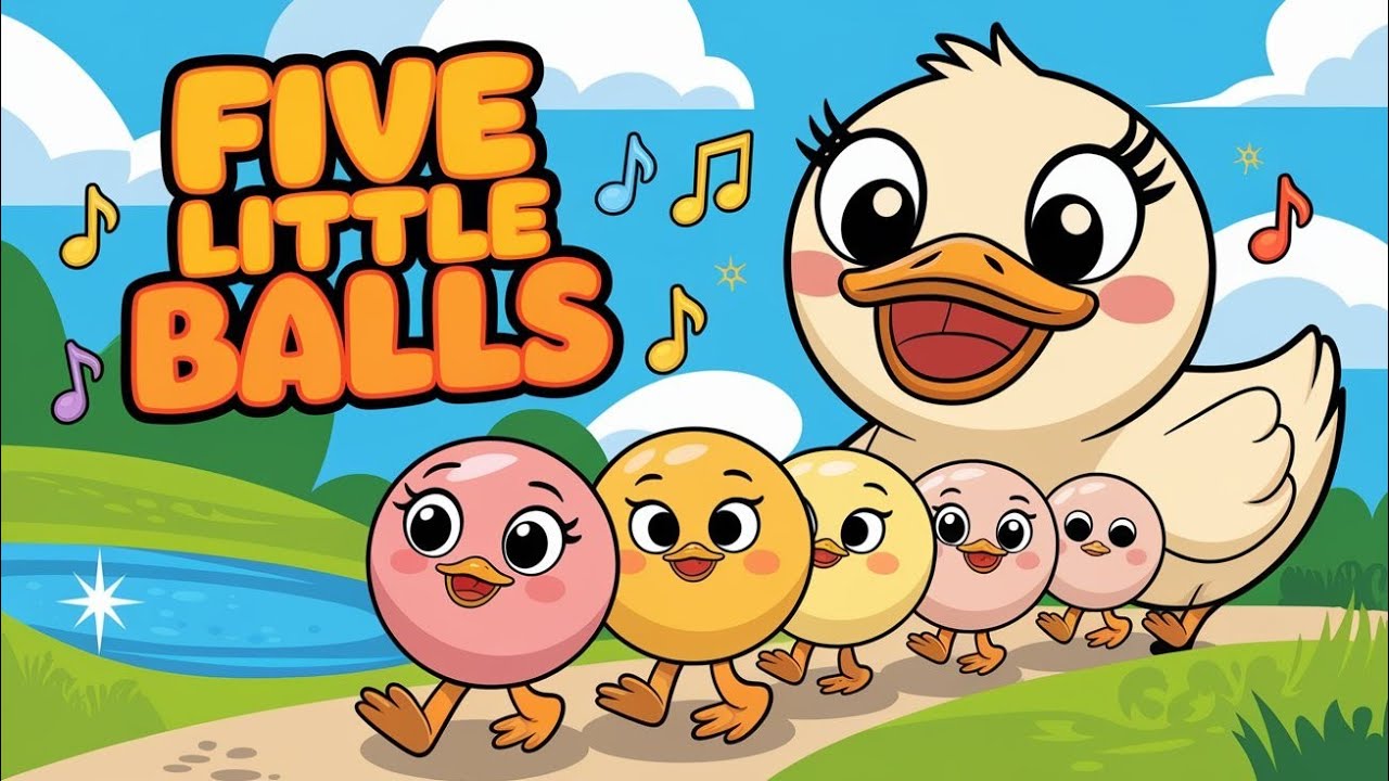 Five little balls poem|| kids cartoon Nursery rhymes poems #poemshop ...