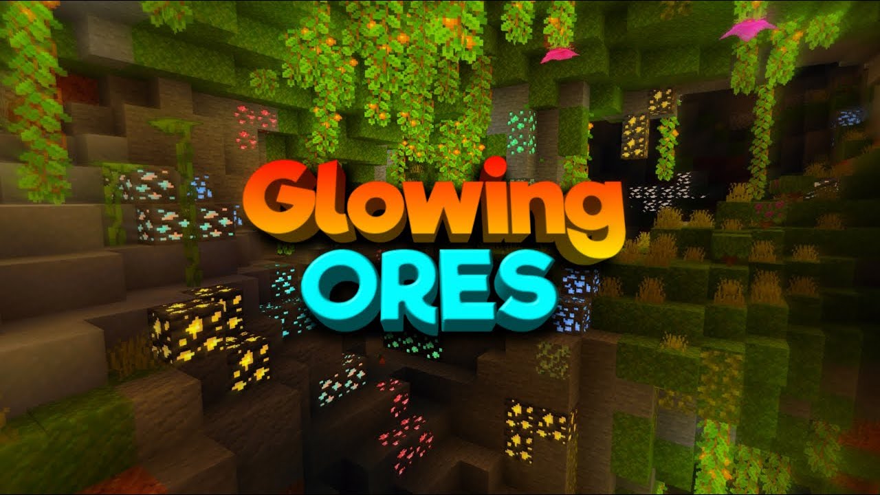 GLOWING ORES IN MCPE | NO LAG | 1.18+ | Minecraft Bedrock Edition - YouTube