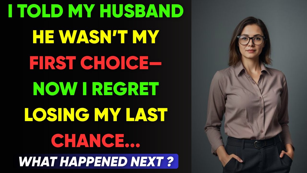 I Told My Husband He Wasn’t My First Choice—Now I Regret Losing My Last ...