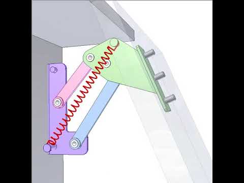 90 deg. hinge of 4-bar linkage 1 - YouTube