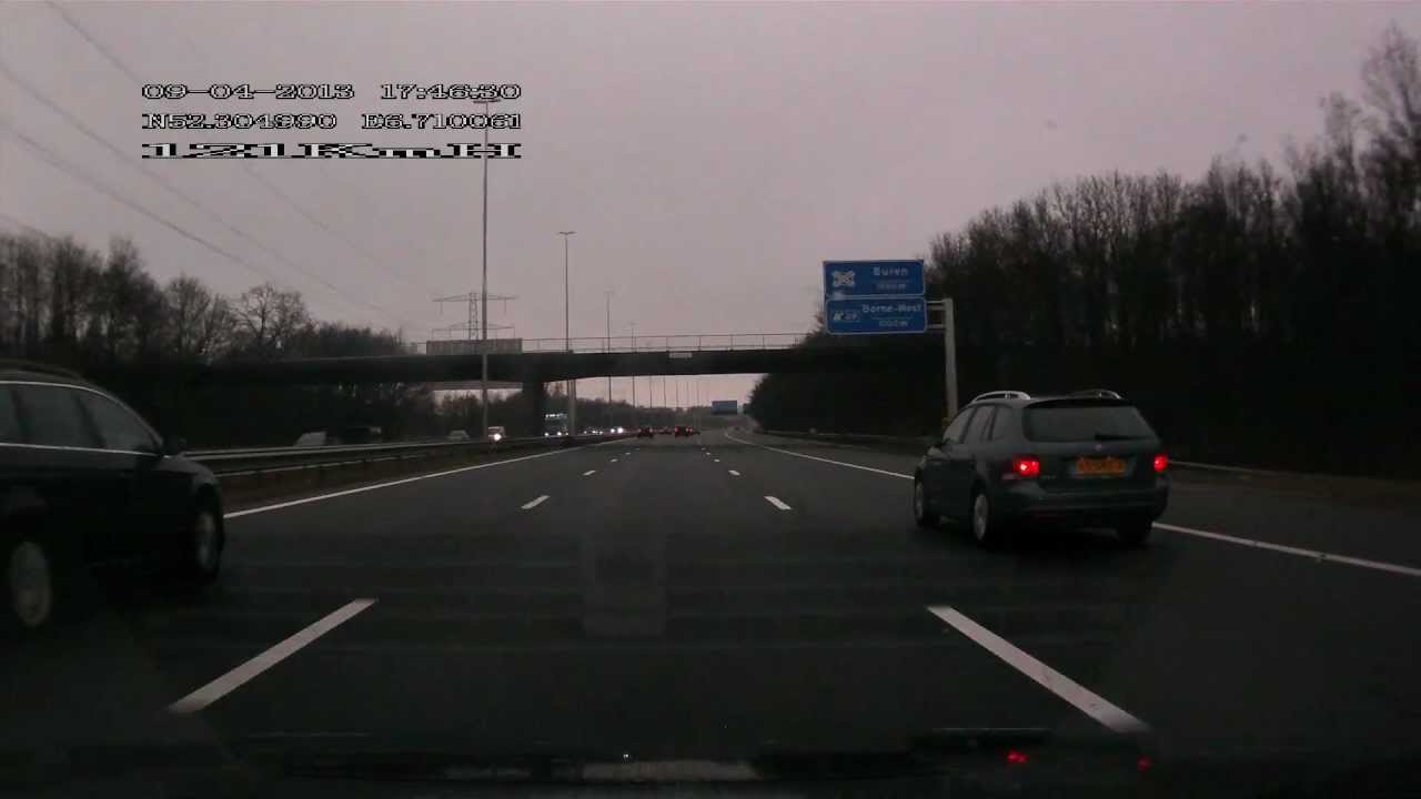 X-Capture X5200 Dashcam full hd dashboard camera opname snelweg - YouTube
