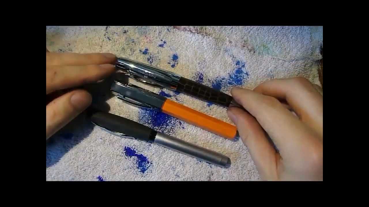 Fountain Pen Shootout #34 Three Faber-Castells - YouTube