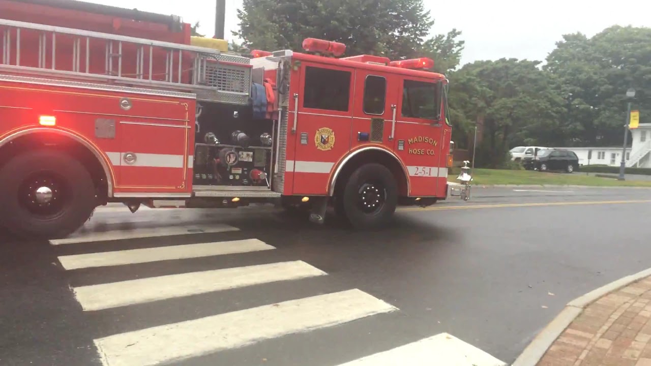Madison Ct fire department responding - YouTube
