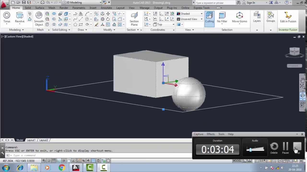 How To Use Solid, Union Tool In Autocad.......Tutorial 3. - YouTube