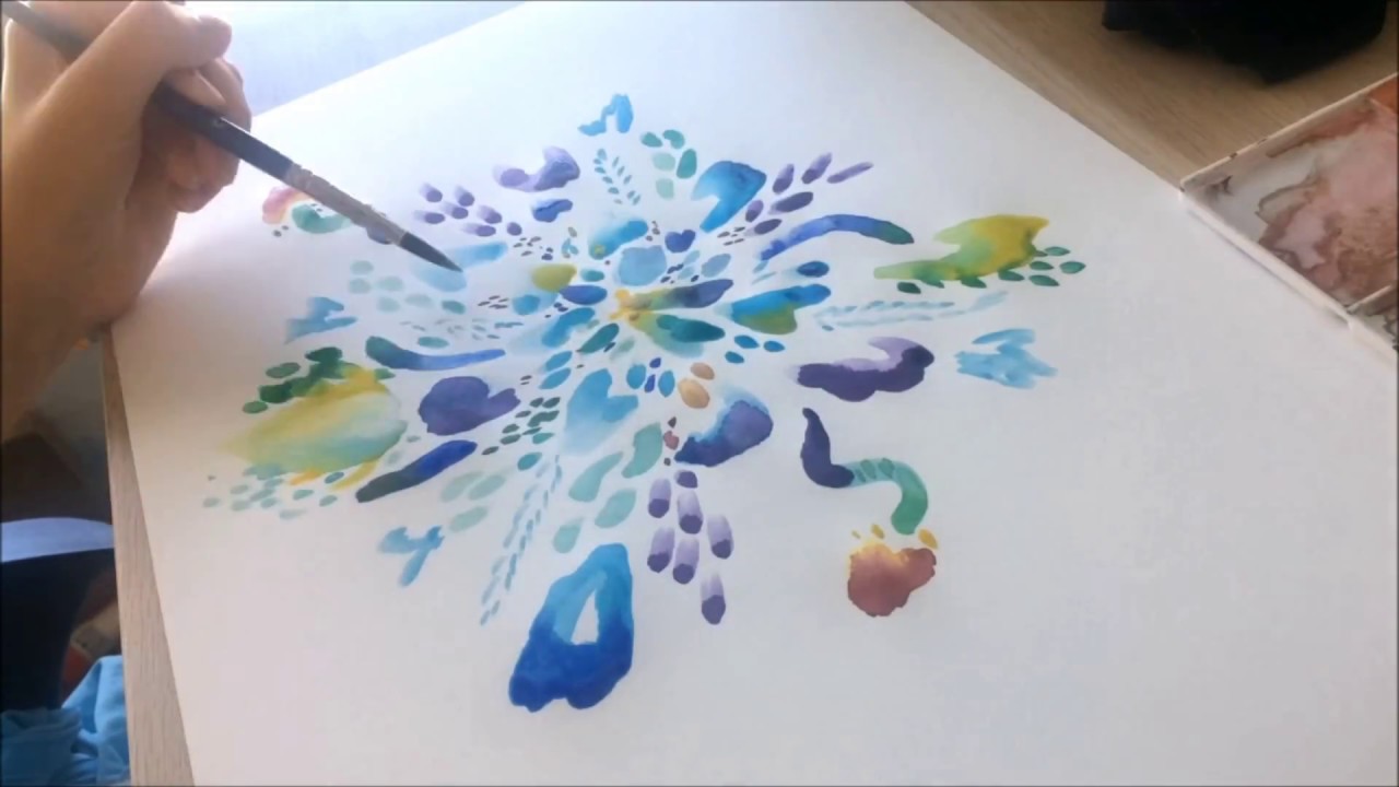 Abstract watercolor- color explosion - YouTube