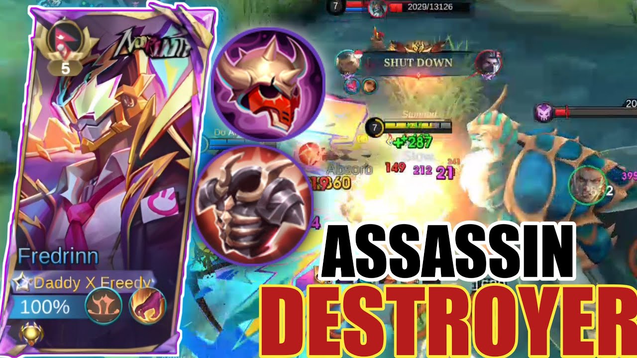 Fredrinn gameplay 2025 !! Fredrinn Best Build and emblem 2025 !! mlbb ...