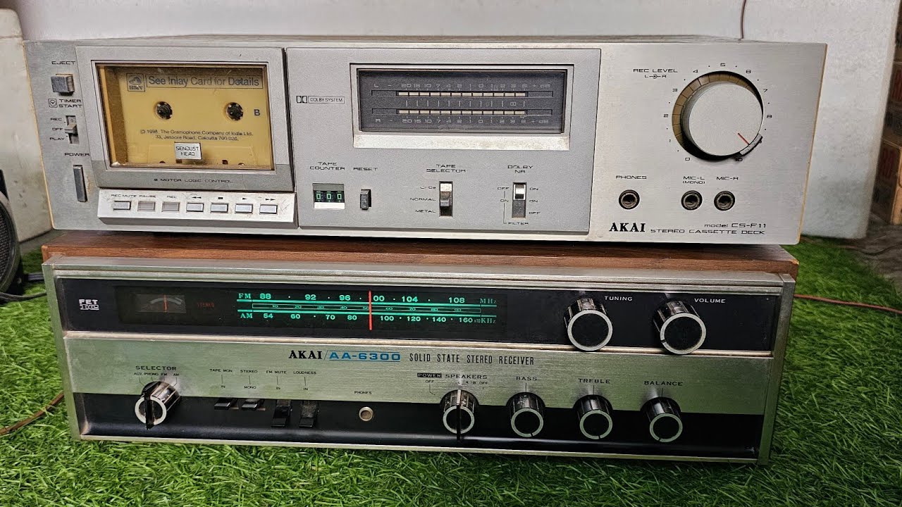 #akai AA 6300# solid state RECEIVER #akai stereo cassette# deck CS- F11 ...