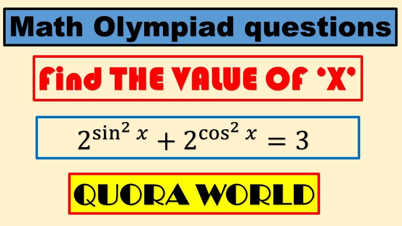 Math olympiad questions || viral math problems - YouTube