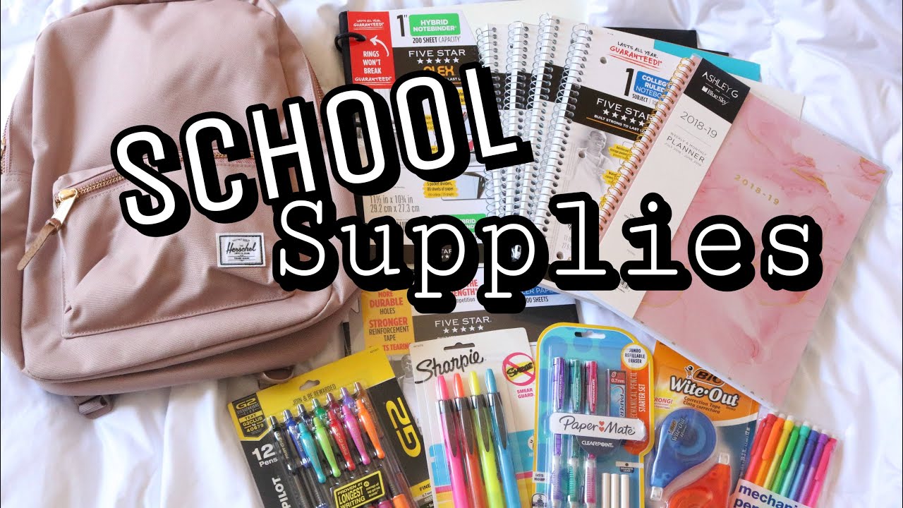 Back To School Supplies Haul 2018 - YouTube