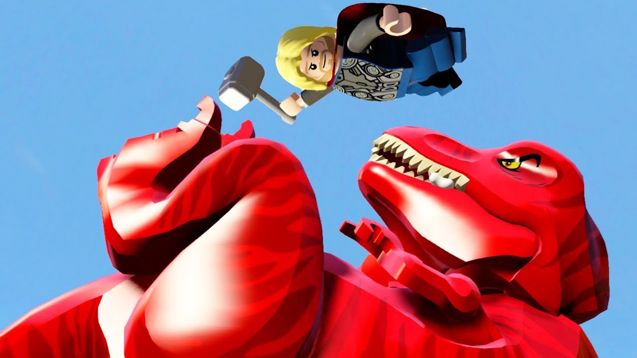 Skydiving Racing Devil Dinosaur VS Thor - LEGO Marvel's Avengers - YouTube