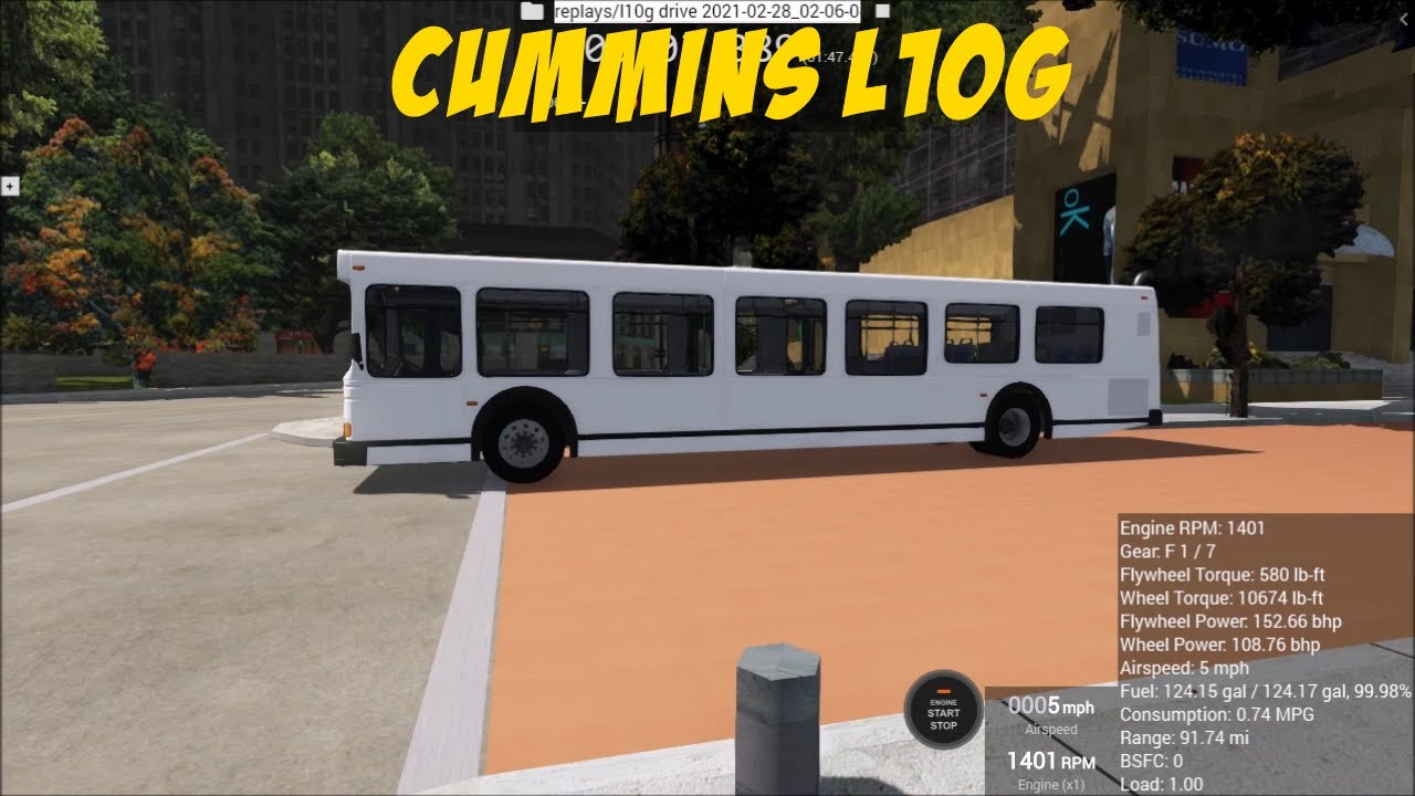 BeamNG Bus Mod 2/27/21: CUMMINS L10G/ ALLISON B400R Engine + Jake Brake ...