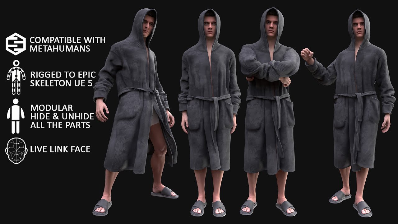 Unreal Engine 5 - Man in Bathrobe - MH - YouTube