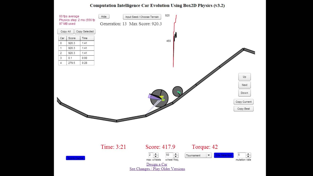 BoxCar2D. Self Evolving computer at work. - YouTube