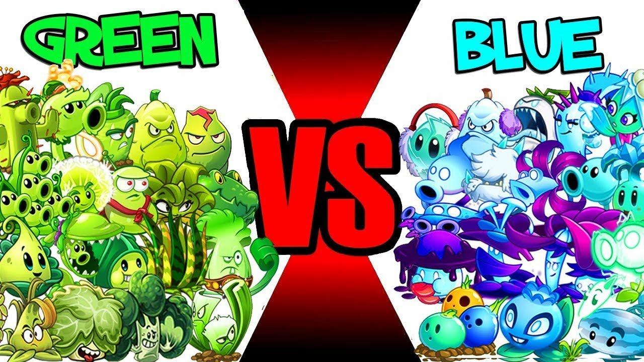 Plants Vs Zombies 2 Challenge - Green Plants Vs Blue Plants Team ...
