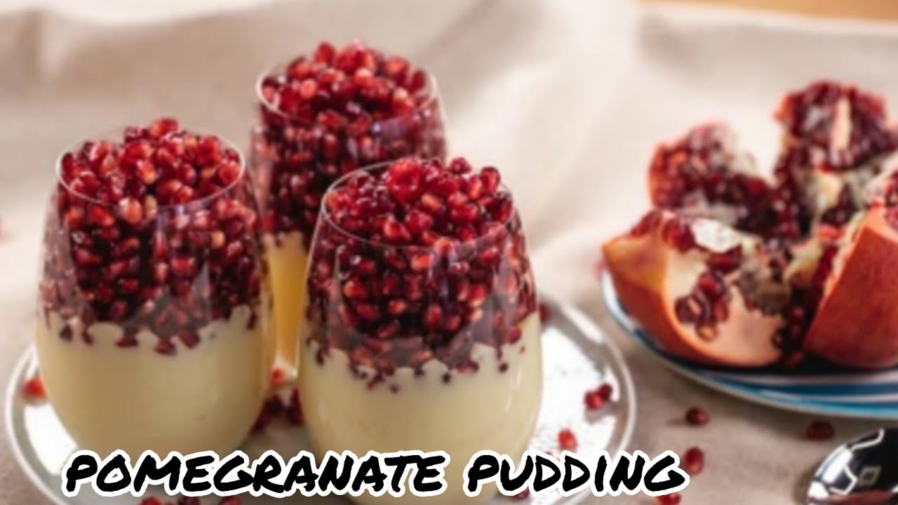 pomegranate pudding recipe/Anar pudding/pomegranate dessert #pudding ...