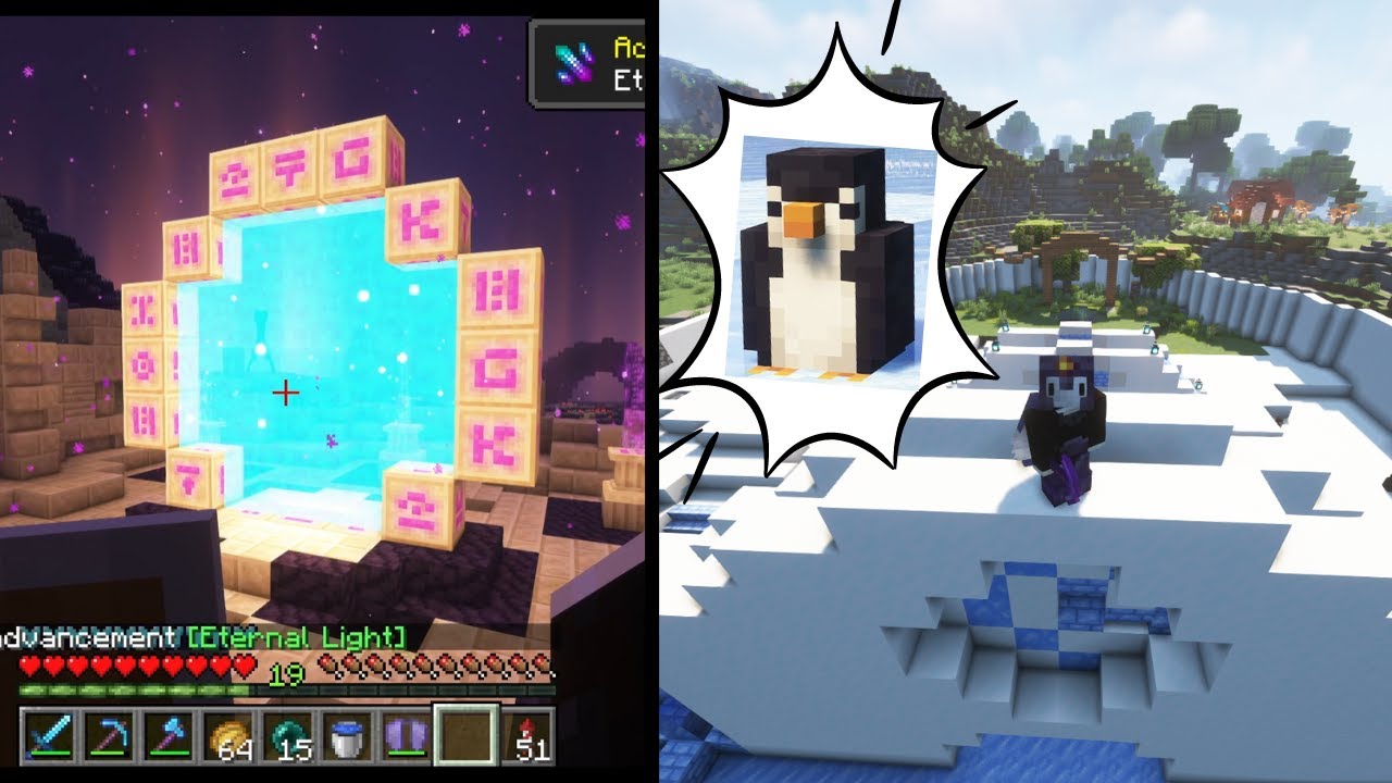 A Penguin Paradise and Lighting the Eternal Portal | Tech SMP Ep. 8 ...