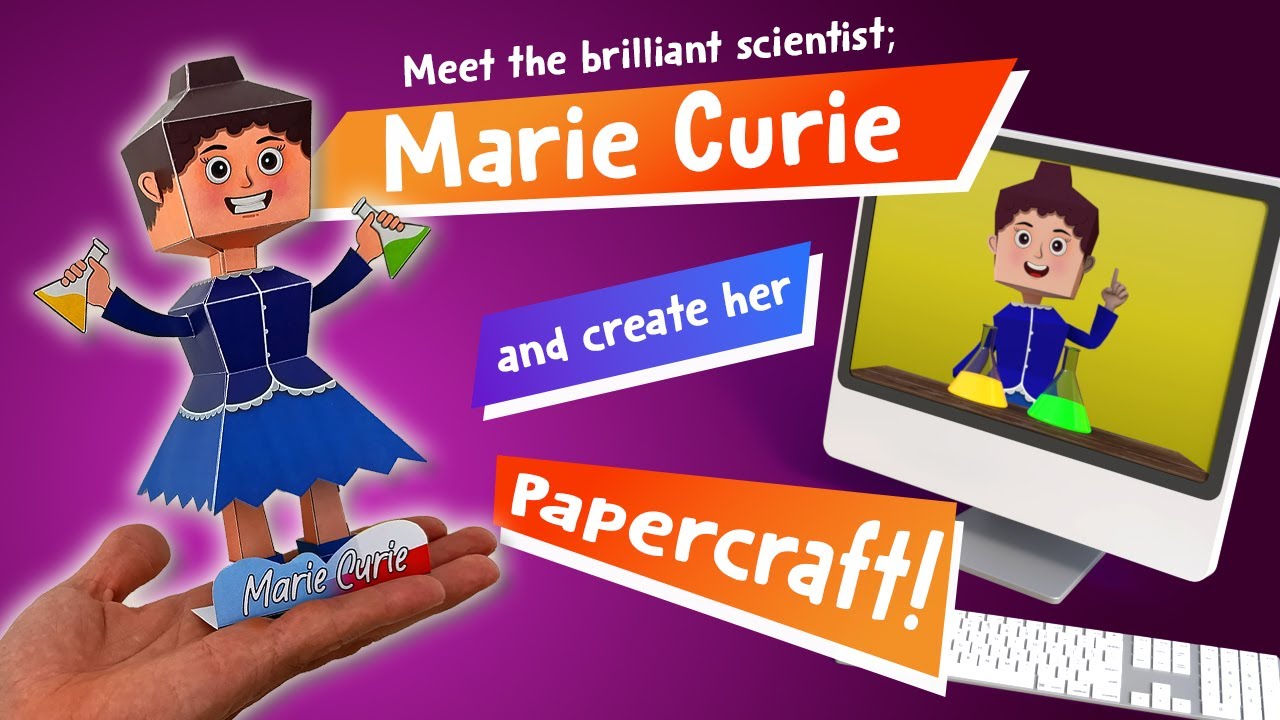 Meet "Marie Curie" and learn how to create her Paper craft | Craft for ...