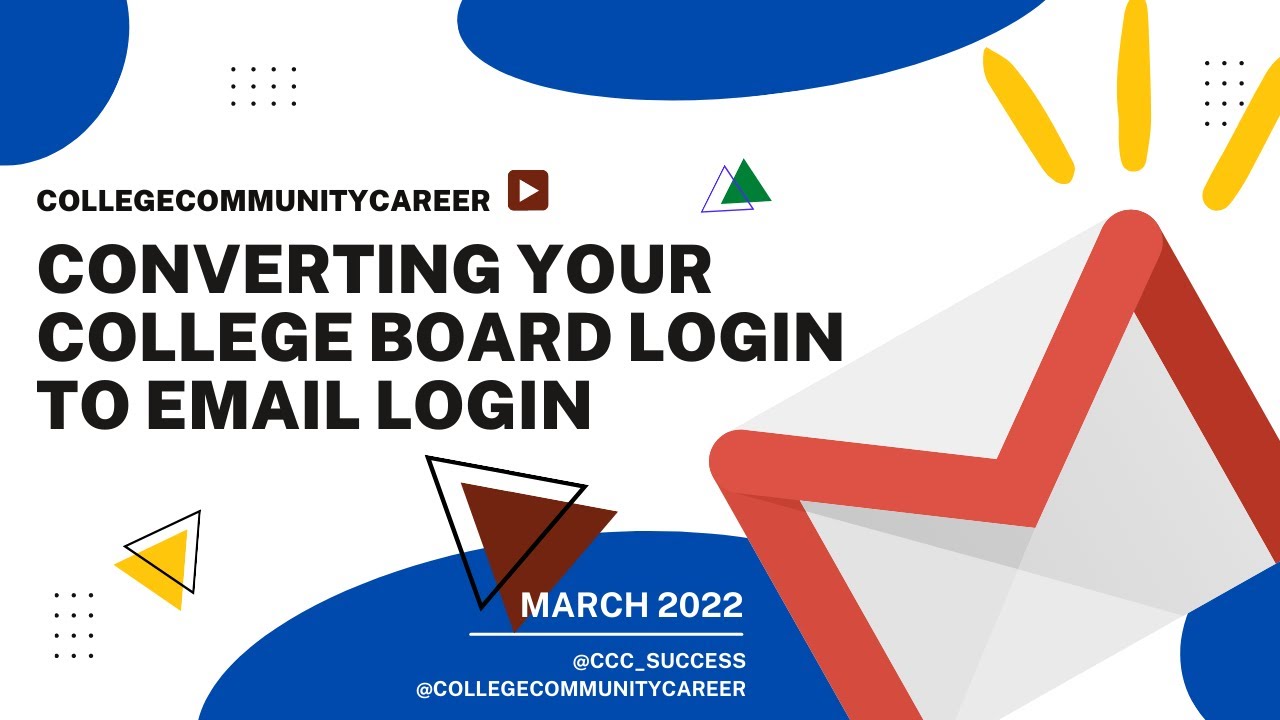 Converting your College Board Login to Email Login- CCC - YouTube