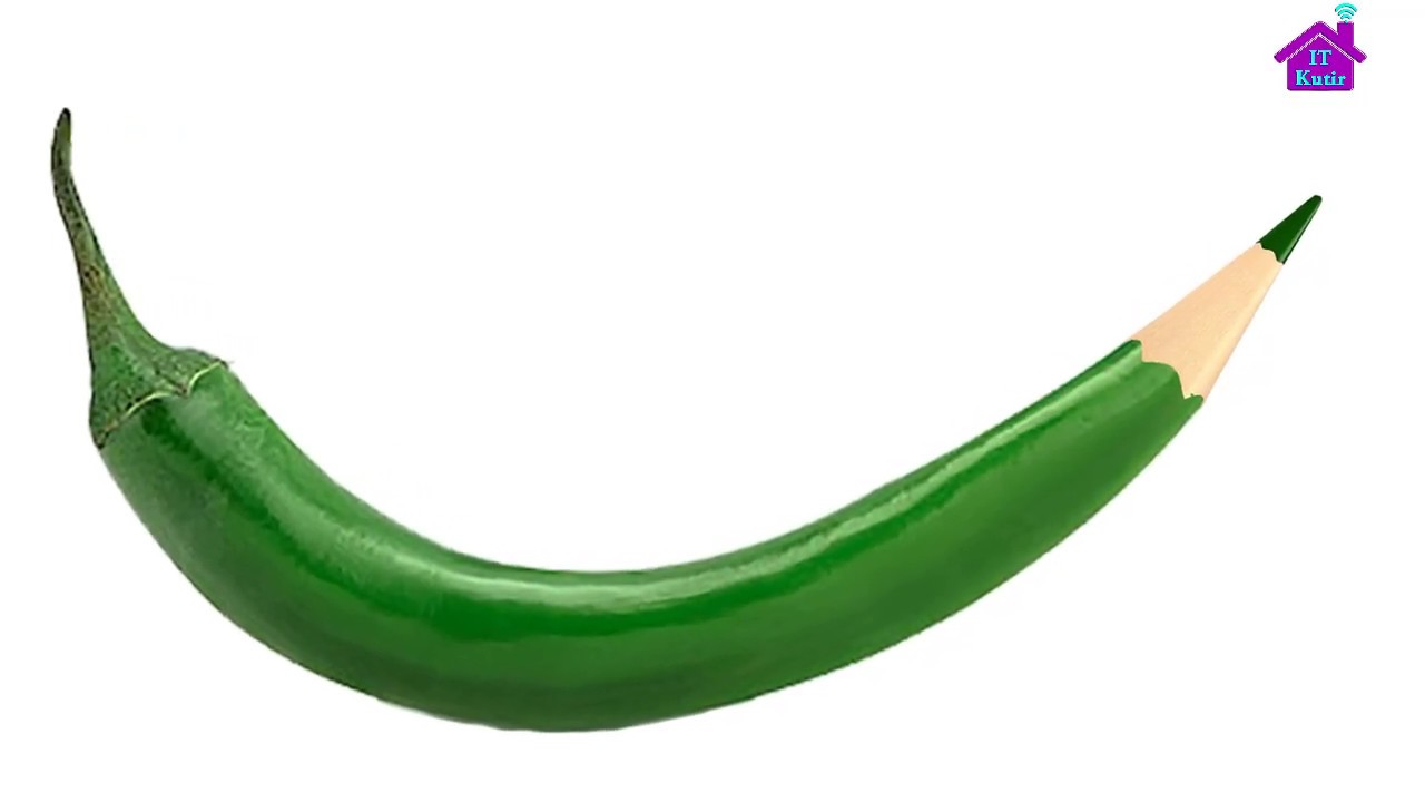 How to make a green chilli and pencil manipulation with photoshop, It ...