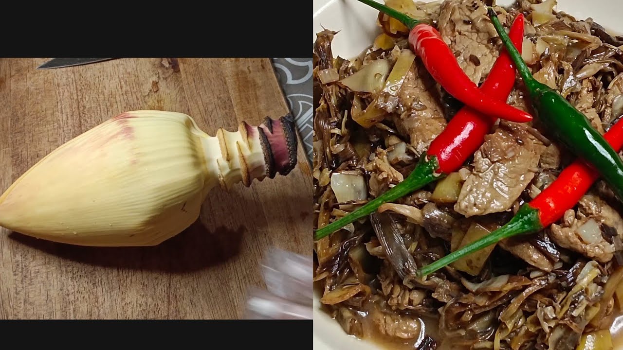 ADOBONG PUSO NG SAGING/HEALTHY BANANA BLOSSOM🍌 ️😋 - YouTube