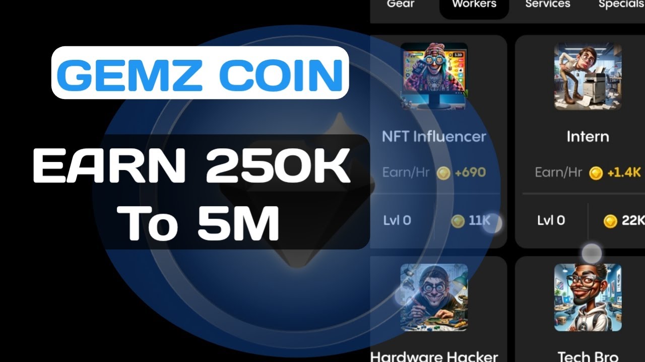 GEMZ COIN START NOW EARN MORE - YouTube