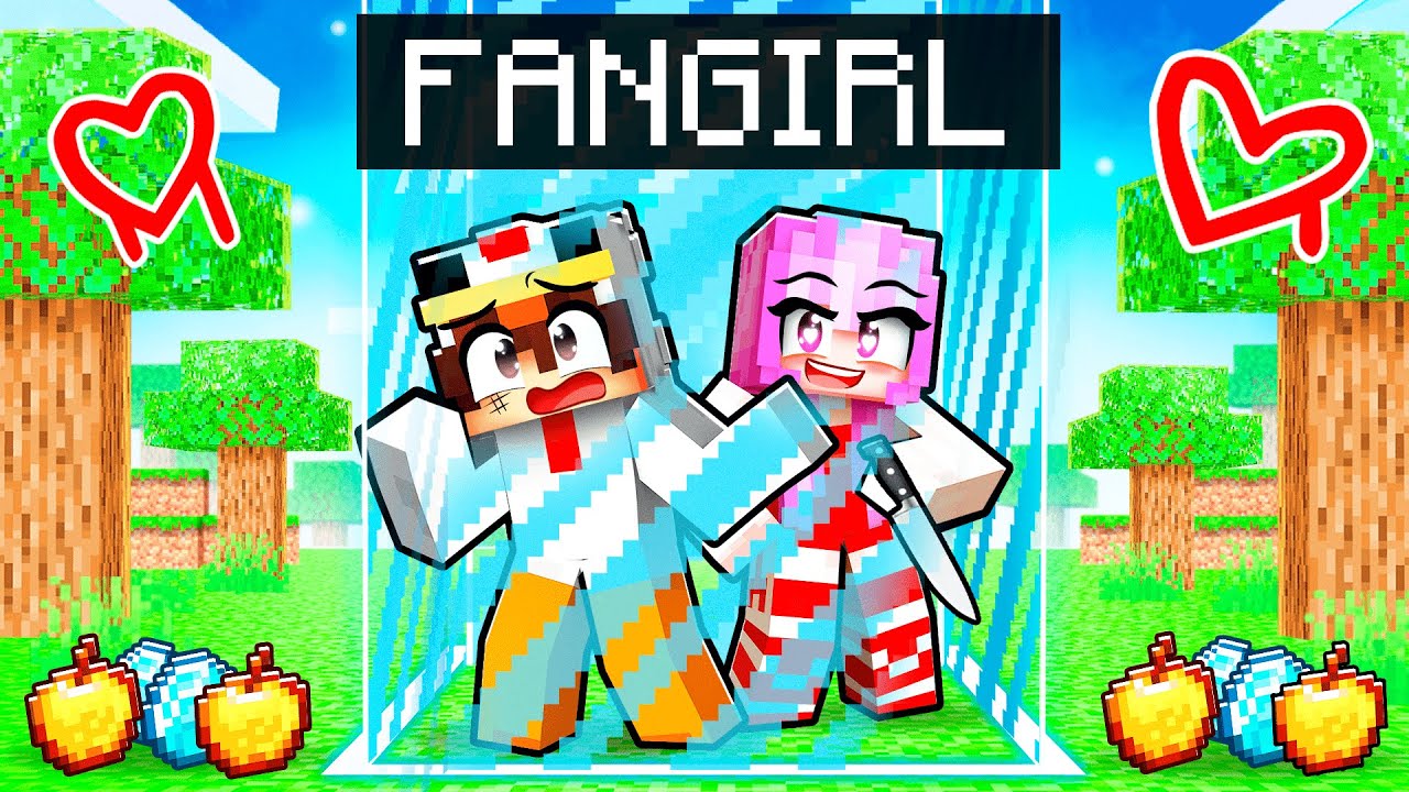 BLOQUÉ sur un BLOCK avec une FANGIRL FOLLE sur Minecraft ! - YouTube