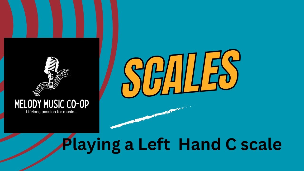 How to play a C scale Left Hand - YouTube