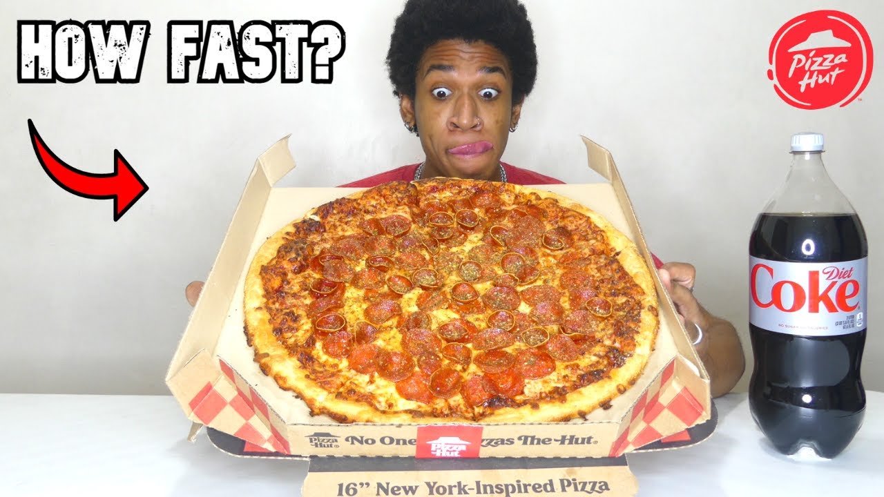 Pizza Hut's The Big New Yorker Pizza Challenge DESTROYED - YouTube