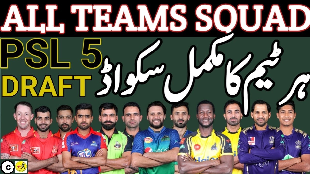 PSL 2020 All Teams Full Squads Confirmed Squad PSL 2020 Pakistan Super ...