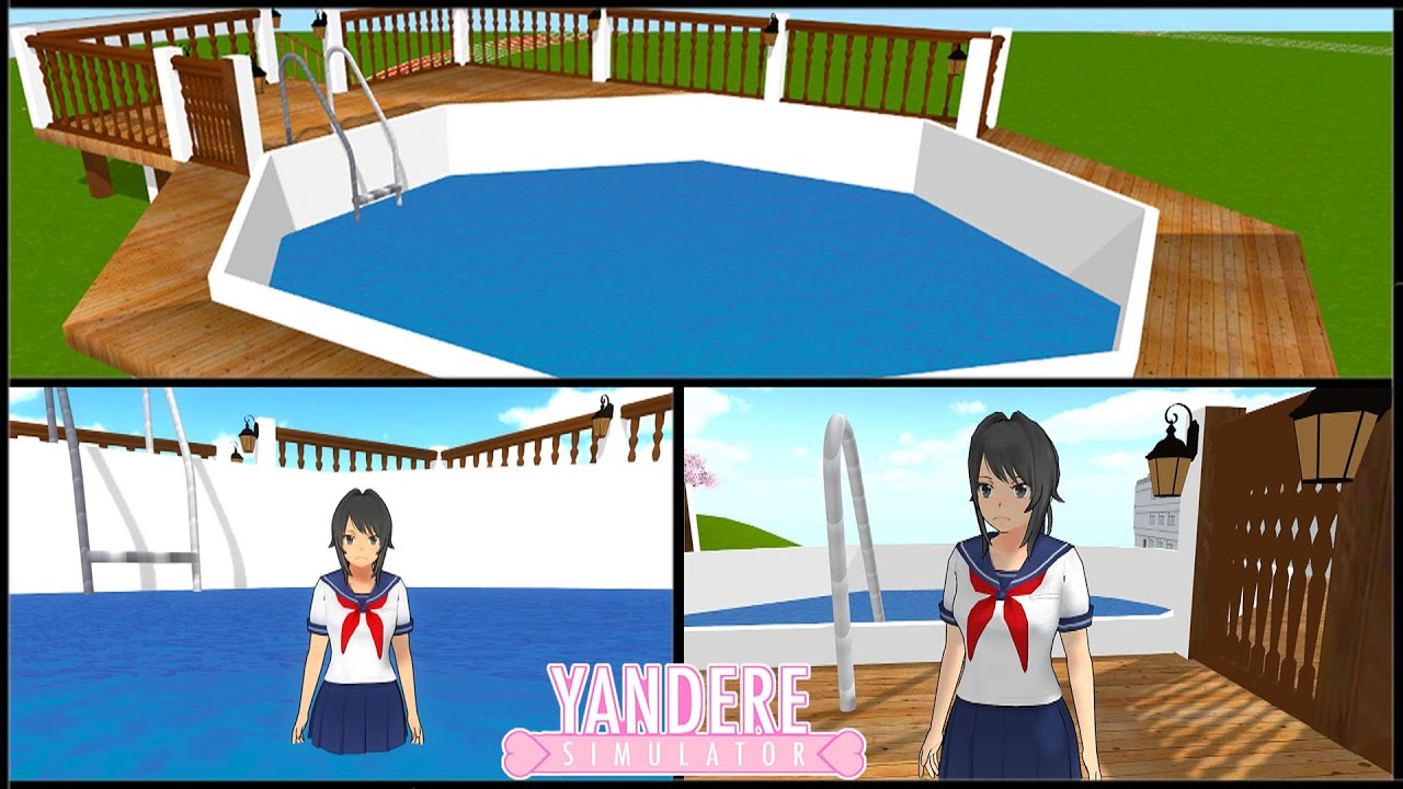 UNE PISCINE DANS YANDERE SIMULATOR ?!! *-* - YouTube