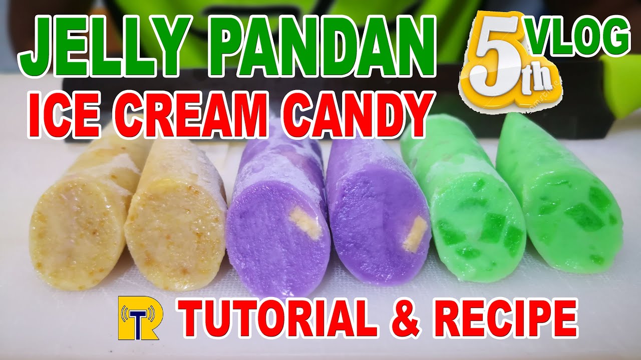 How to make Jelly Pandan Ice Cream Candy with Solid Pandan Color - YouTube
