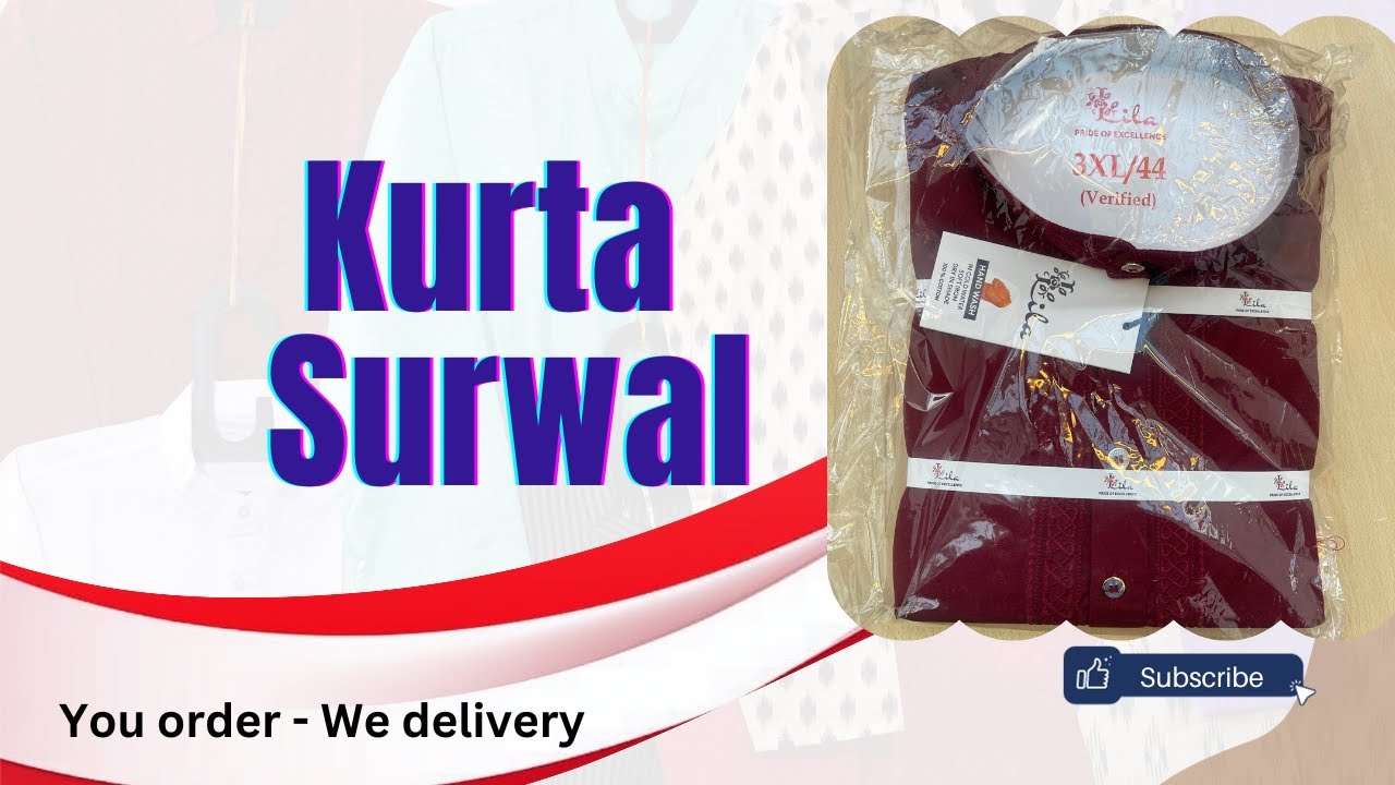Kurta Surwal - pyjama for Male - You order - We delivery - No 1 - YouTube