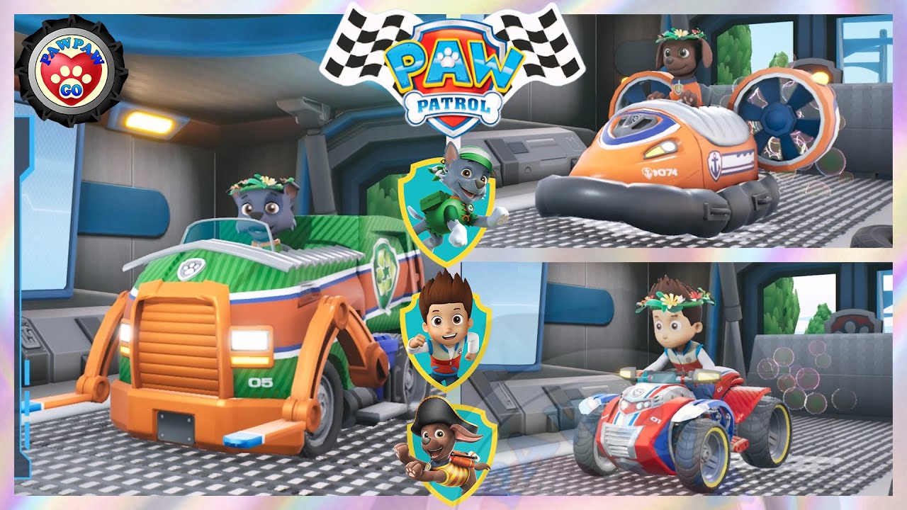 PAW Patrol On a Roll Grand Prix🏎💥 #13 Rocky &Rex &Zuma Racing FHD - YouTube