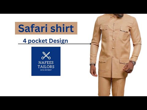 Safari Shirt Formal look 4 pocket safari suit design by Nafees Tailors ...