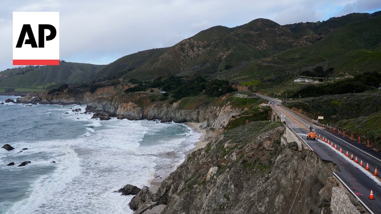Stretch of California Highway 1 that collapsed closes as storm arrives ...