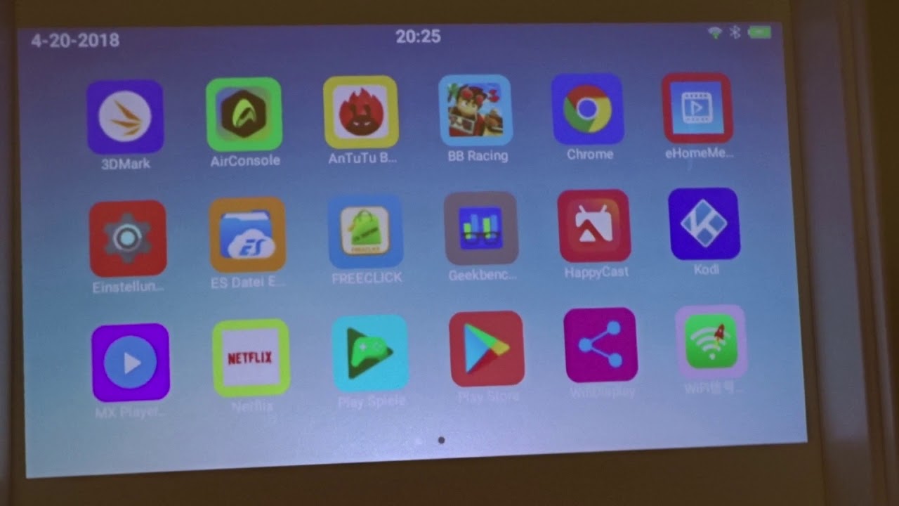 Yaufey Mini Beamer 150 ANSI Android - YouTube