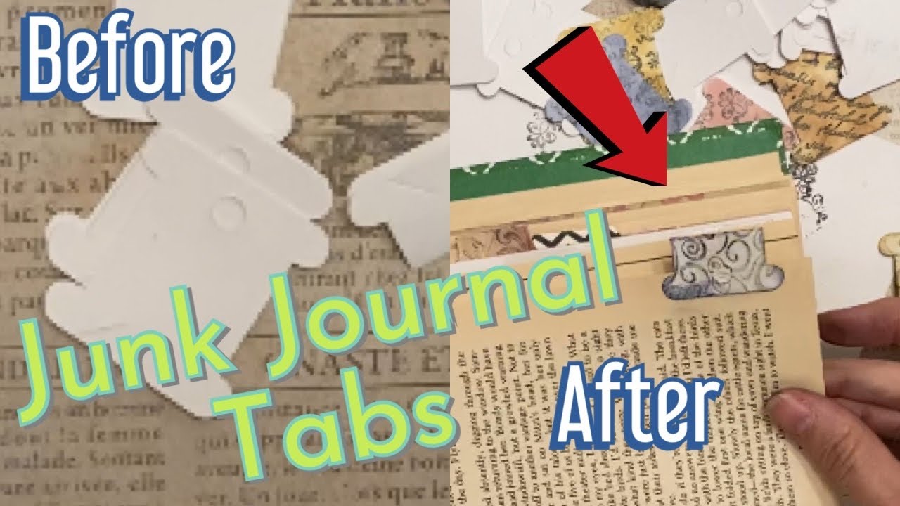 Junk Journal Tabs using Embroidery Cards - REPURPOSE - YouTube