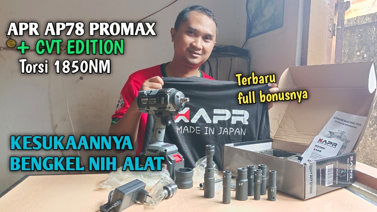 Review impact wrench APR AP78 PROMAX + CVT edition torsi 1850NM terbaru ...