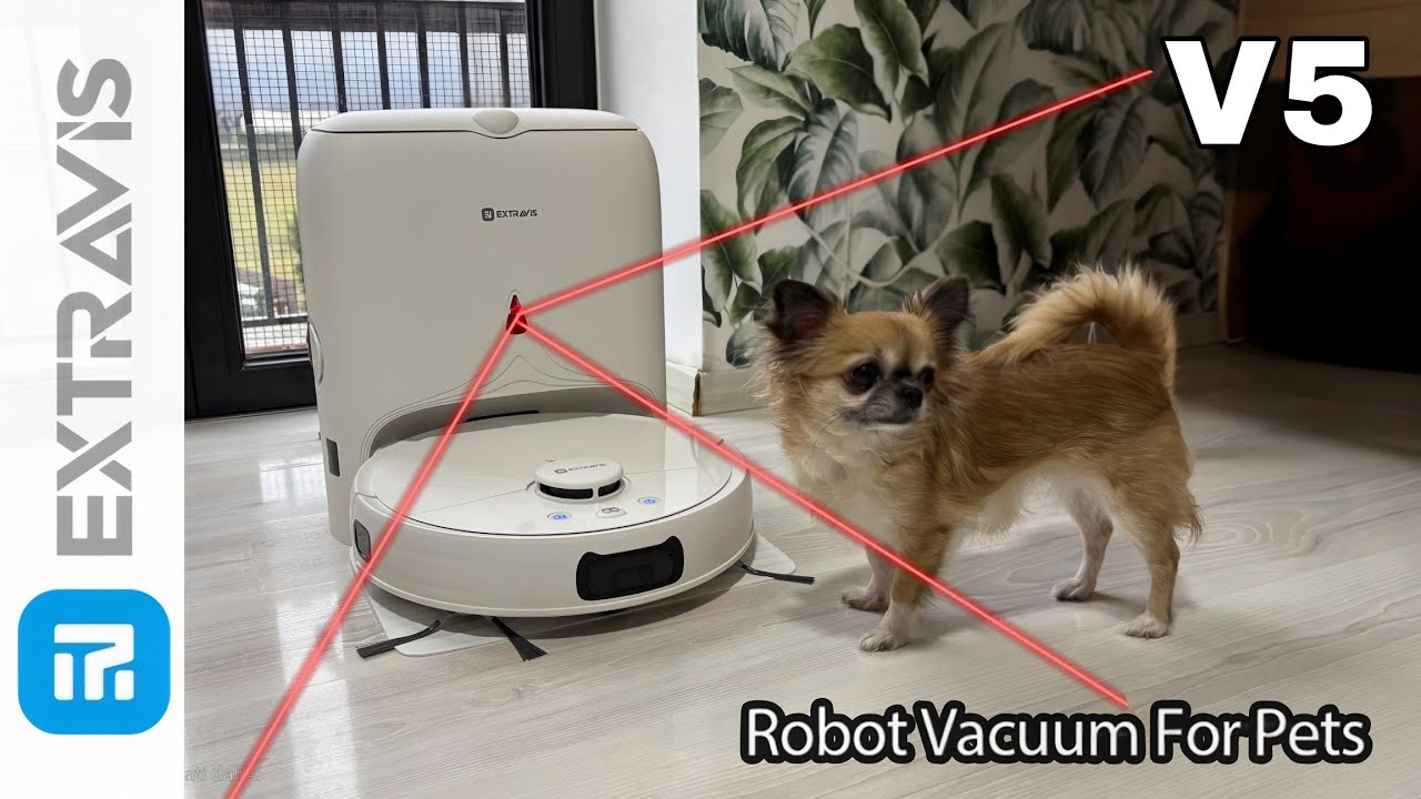 EXTRAVIS V5 - Robot Vacuum Cleaner with Interactive Laser for Dogs and ...