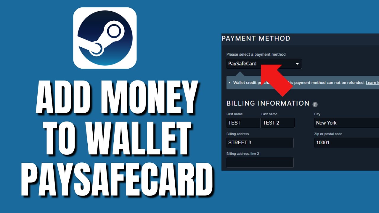 How To Add Money/Funds To Steam Wallet With Paysafecard (Use/Pay With ...